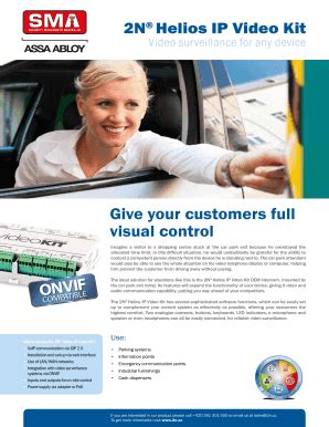 Fillable Online N Helios IP Video Kit Fax Email Print PdfFiller