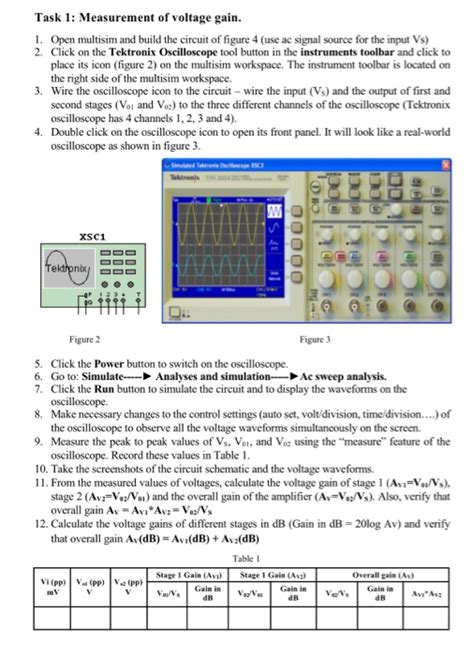 Task Measurement Of Voltage Gain Open Multisim Chegg