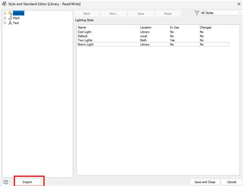 Inventor Lighting Styles Are Missing