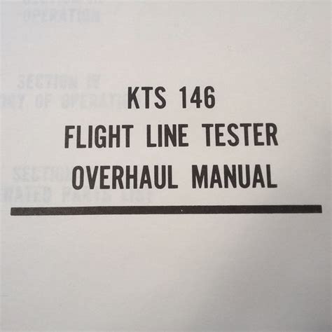 King Kts 146 Flight Line Tester Service Manual Gs Plane Stuff