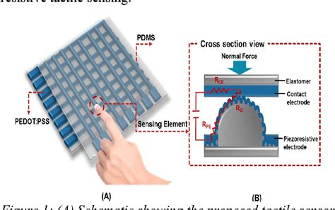 flexible tactile sensor array utilizing microstructured pdms bumps with