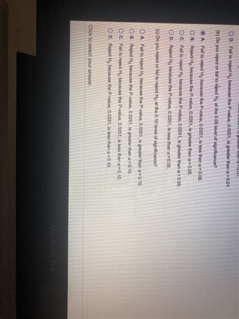 Solved The P Value For A Hypothesis Test Is Shown Use The Chegg Com