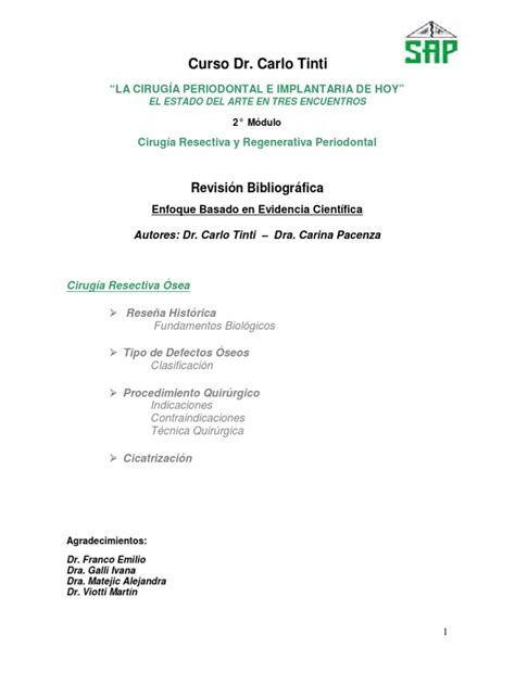 C Resectiva Osea Mod2 Pdf Hueso Diente Humano