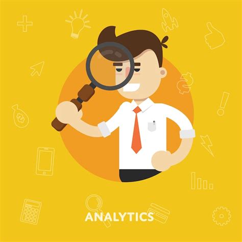 Premium Vector Flat Analytics Illustration Premium Vector Flat Analytics Illustration