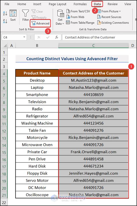 Countifs Unique Values In Excel 4 Easy Ways Exceldemy