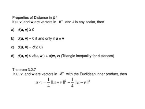 Ppt Chapter 3 Euclidean Vector Spaces Powerpoint Presentation Free