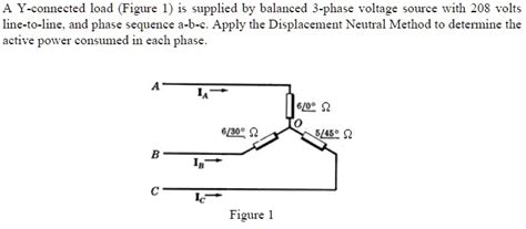 A Y Connected Load Figure Is Supplied By Balanced Phase Voltage Source With Volts Line