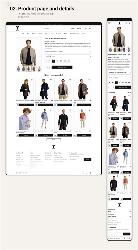 Mens E Commerce Web Mobile Uiux Design On Behance