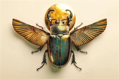 Premium Photo A Beetle With Wings On A White Wall Suitable For Educational Materials