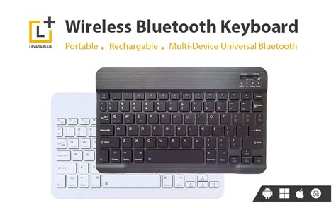 Wireless Bluetooth Rechargeable Keyboard Multi Device Universal