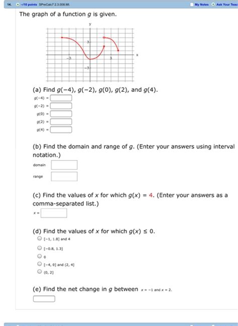 solved the graph of a function g is given find g 4