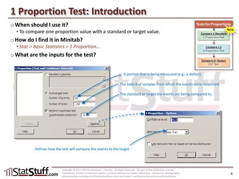 Hypothesis Testing Proportions Compare 1standard Ppt