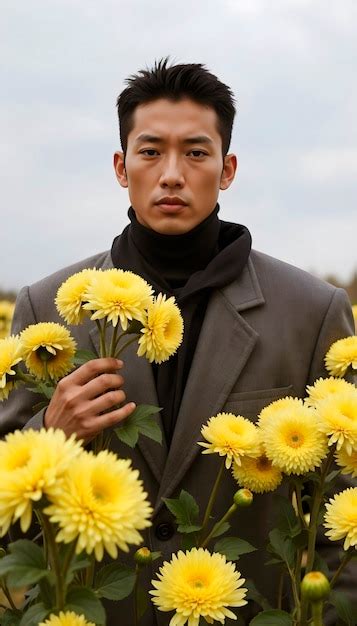 아름다운 자연과 함께 포즈를 취하는 모델 Ai 생성 이미지