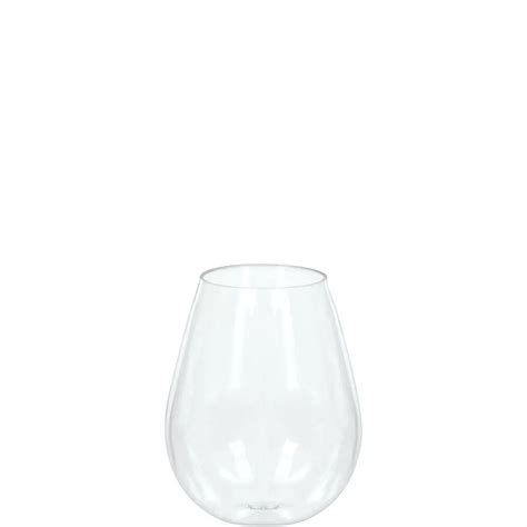 Mini Clear Plastic Stemless Wine Glasses 10ct Party City