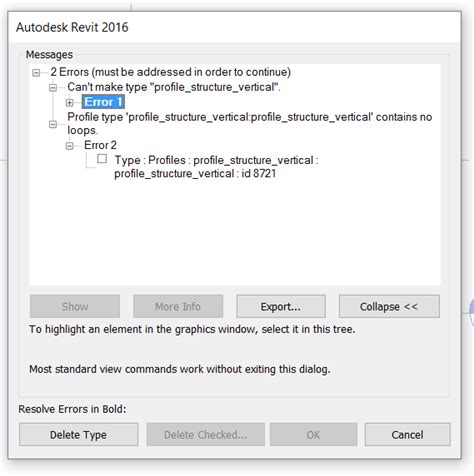 profile type contains no loops error autodesk community