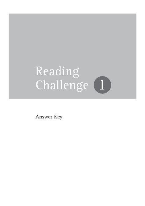 Reading Challenge 1 Answer Key Reading Challenge Answer Key 1 The Ice Hotel Pre Reading It Is