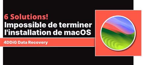 Linstallation De Macos Na Pas Pu être Terminée