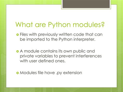 Ppt Python Modules Powerpoint Presentation Free Download Id3574409