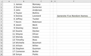 How To Generate Random Names In Excel Easy Formula