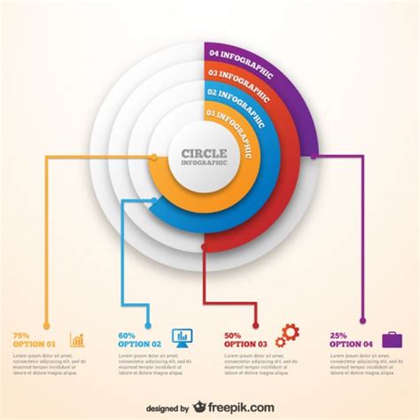 Circle Infographic Vector At Vectorified Collection Of Circle