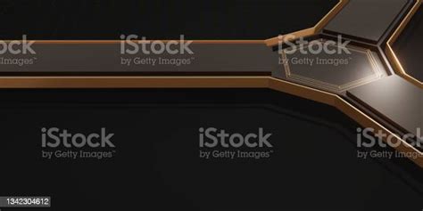 기술 추상적 배경 강한 현대 씬 컨셉 골드와 블랙 3d 일러스트 0명에 대한 스톡 사진 및 기타 이미지 0명 3차원 형태