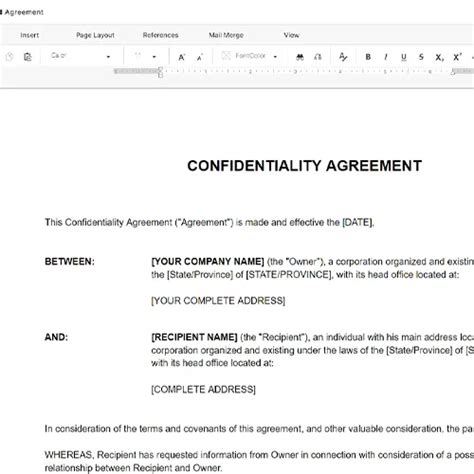 Memorandum Of Understanding Template Word PDF Free Trial