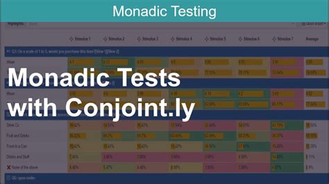 Conjoint Ly Monadic Testing Youtube