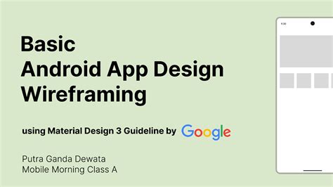 Basic Android App Design Wireframing Figma