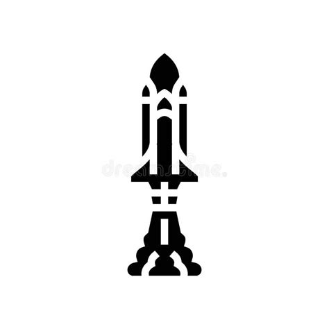Rocket Launch Space Exploration Glyph Icon Vector Illustration Stock Illustration Illustration