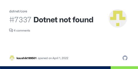dotnet not found · issue 7337 · dotnet core · github