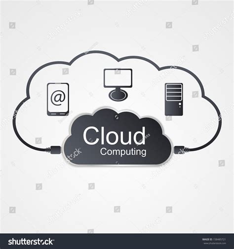 Vector Cloud Computing Concept Modern Design Stock Vector Royalty Free 158485721 Shutterstock