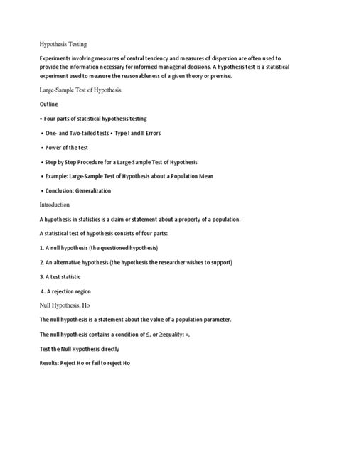 hypothesis testing pdf statistical hypothesis testing null hypothesis