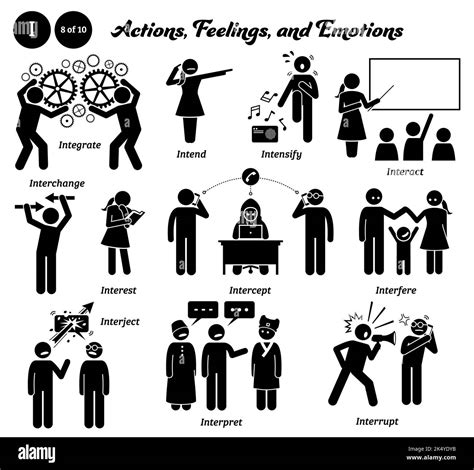 Stick Figure Human People Man Action Feelings And Emotions Icons