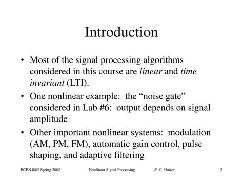 PPT Nonlinear And Time Variant Signal Processing PowerPoint Presentation ID 5494441