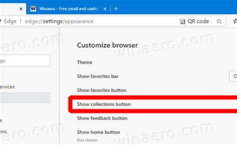 How To Add Or Remove Collections Button In Microsoft Edge