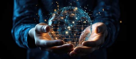 Computing Network Technology In Hand Network And Internet Service Concept Premium Ai Generated