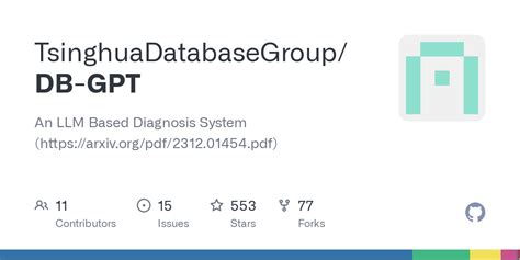 Github Tsinghuadatabasegroupdb Gpt An Llm Based Diagnosis System