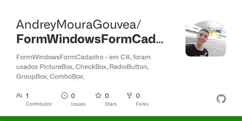 Github Andreymouragouvea Formwindowsformcadastro