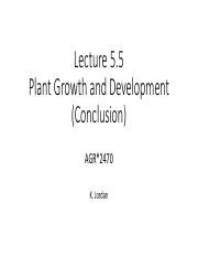Lecture Crop Improvement Pdf Lecture Plant Growth And Development Conclusion AGR