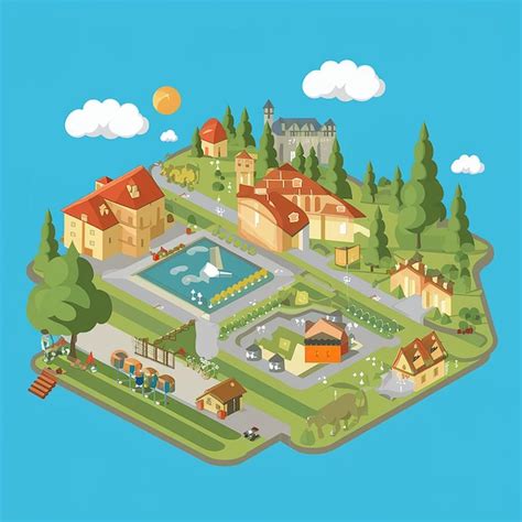 Premium Vector Flat Design Map Template Vector