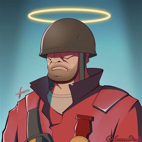 Soldier Without Helmet Tf2