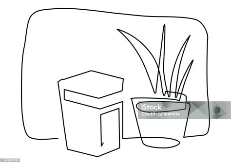 데스크탑 접시 선반 깨끗한 접시를 위한 정리함 식탁에 정물 연속 선 그리기 그림 0명에 대한 스톡 벡터 아트 및 기타 이미지 0명 가정 생활 가정 주방 Istock