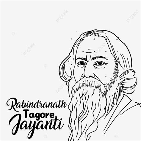 행복한 라빈드라나트 타고르 자얀티 디자인 라빈드라나트 타고르 자얀티 라빈드라나트 타고르 자얀티 2023 라빈드라나트 타고르 자얀티 디자인 Png 일러스트 및 Psd
