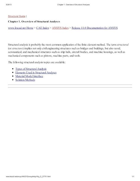 Pdf Ansys Structural Analysis Dokumen Tips