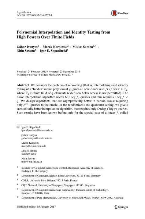 hidden shift hidden shift doi 10 s00453 016 0273 polynomial