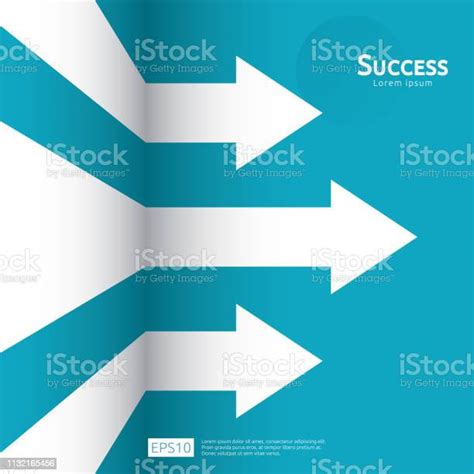 비즈니스 화살표 목표 방향 개념 성공 합니다 상승 하는 스트레칭 성장 비전 배너 평면 스타일 벡터 일러스트입니다 투자 수익률