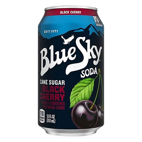 Blue Sky Soda Pop Cane Sugar Black Cherry 12 Fl Oz Haggen