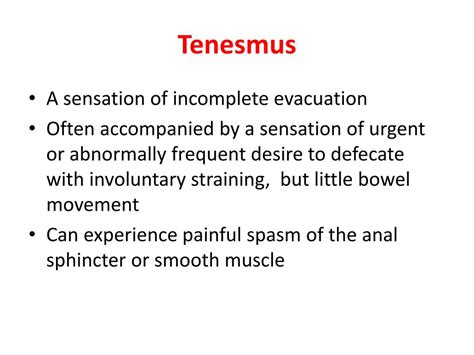 Ppt Tenesmus Powerpoint Presentation Free Download Id6031413