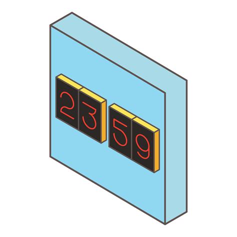 Flip Clock Icon Isometric Style Vector Art At Vecteezy