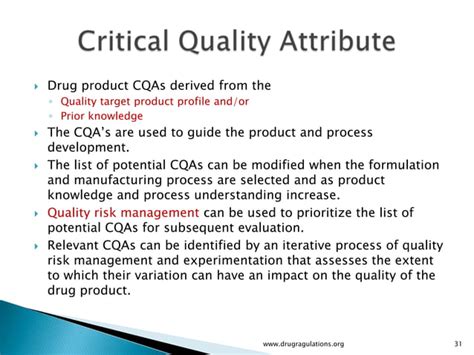 Quality By Design Quality Target Product Profile And Critical Quality Attributes Pptx